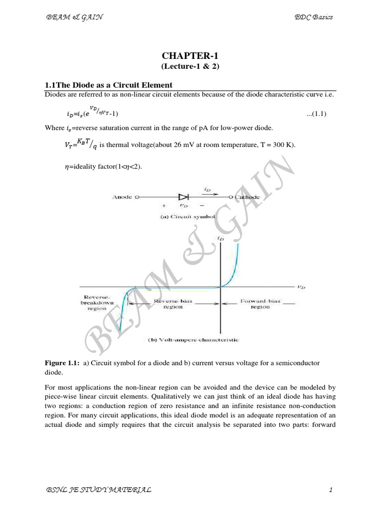 EDC Basics PDF | PDF | Field Effect Transistor | Bipolar Junction ...