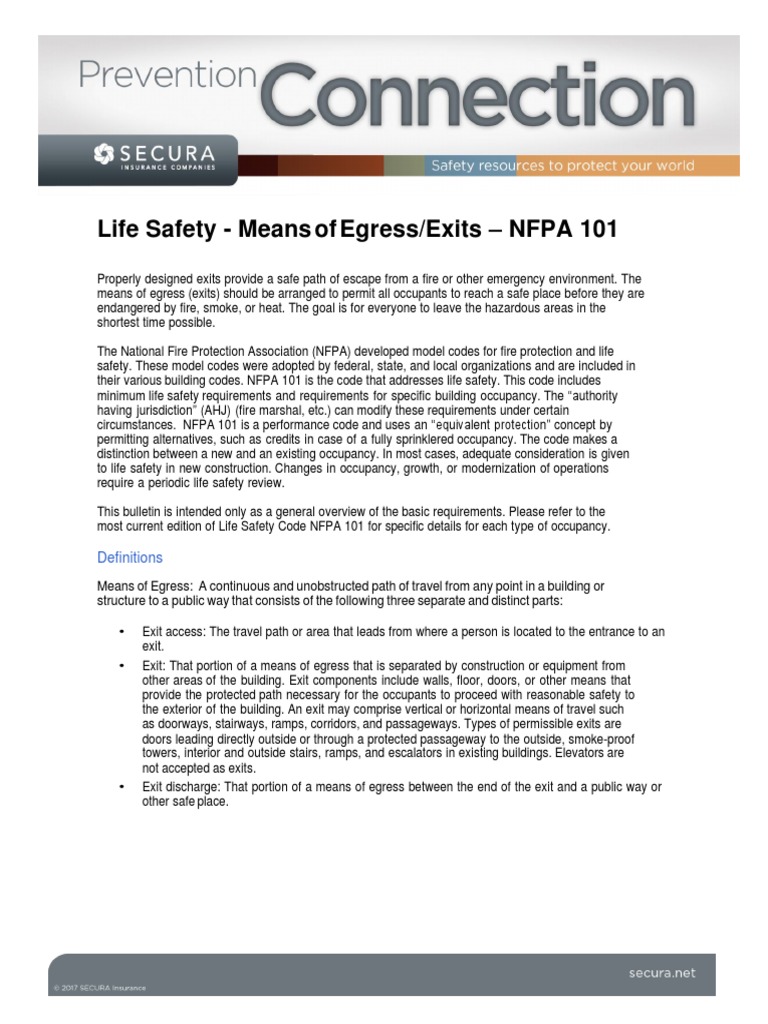 Nfpa 101 | PDF | Stairs | Door