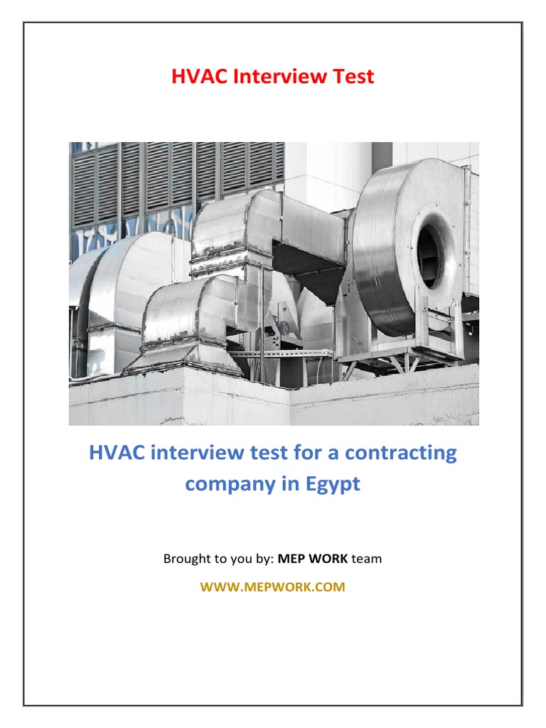 HVAC Interview Test | PDF | Air Conditioning | Hvac