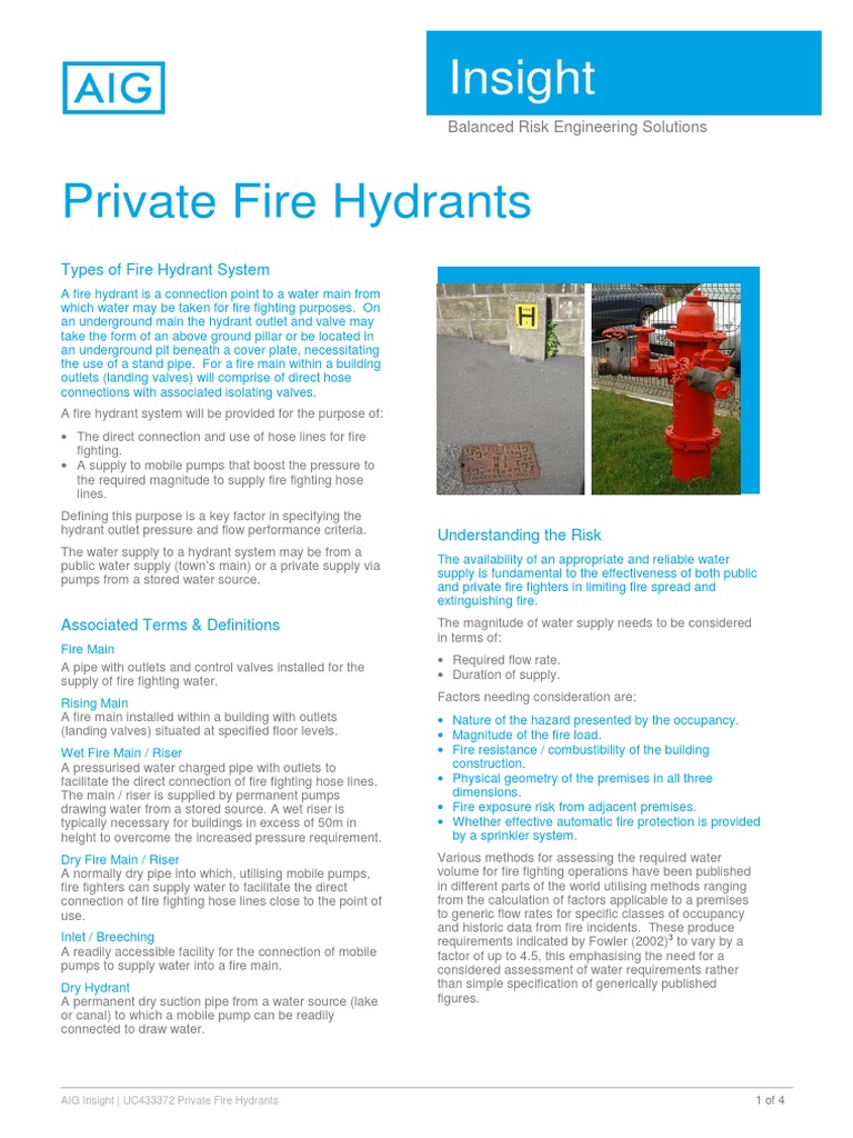 Private Fire Hydrant | PDF | Firefighting | Pump