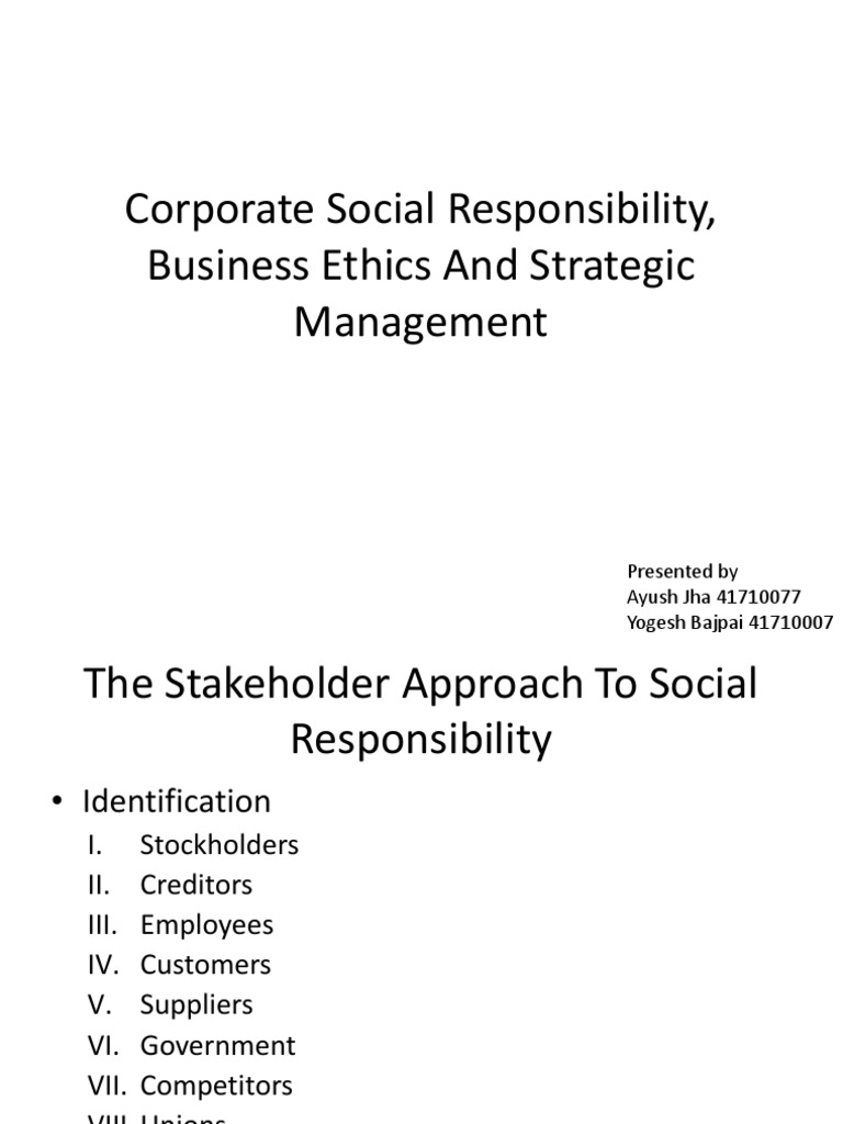 CSR and Social Responsibility | PDF | Corporate Social Responsibility ...