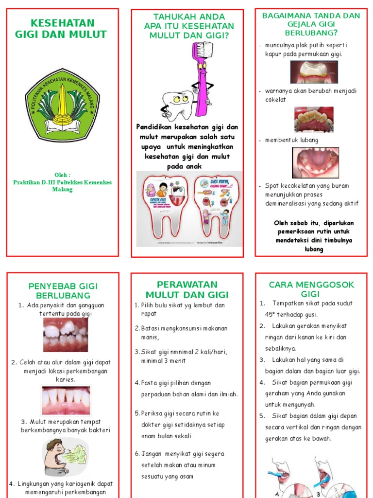 Leaflet Gosok Gigi | PDF