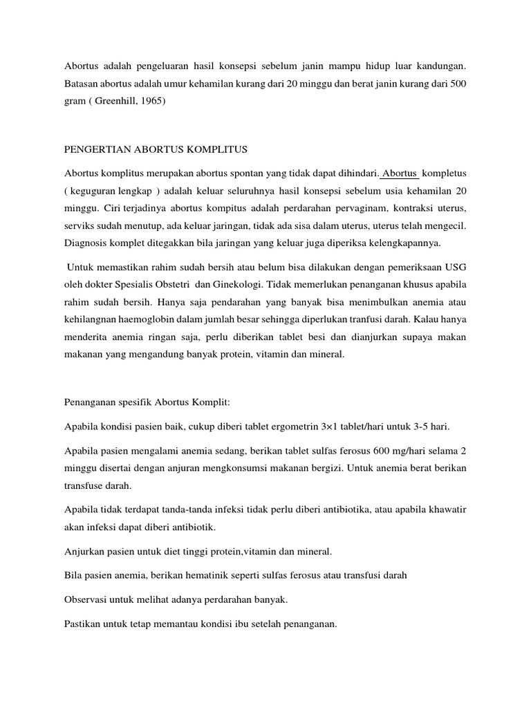 Abortus Komplit | PDF
