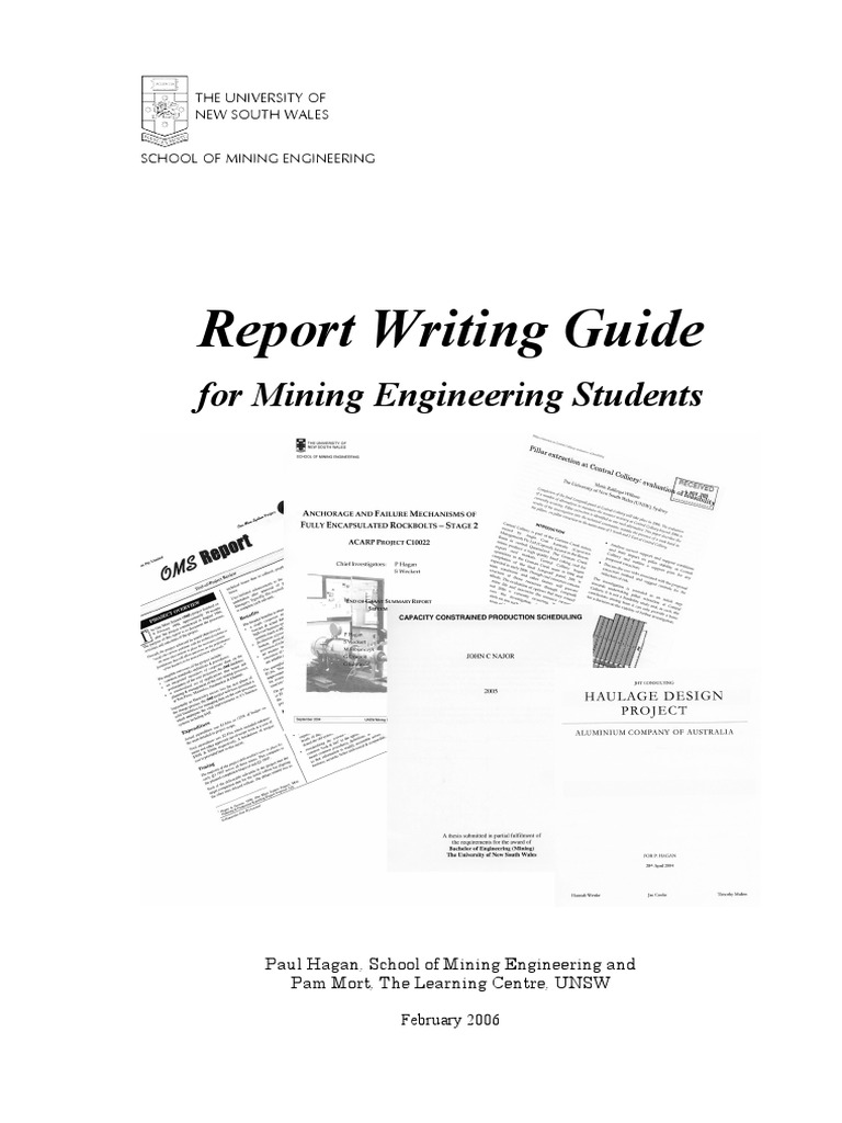 Report Writing Guide: For Mining Engineering Students | PDF | Typefaces ...