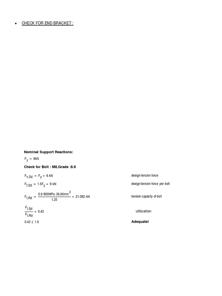 Mathcad - Design of Connections | PDF | Science & Mathematics ...