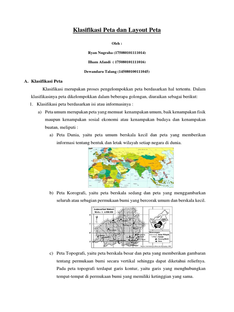 Klasifikasi & Layout Peta 1 | PDF