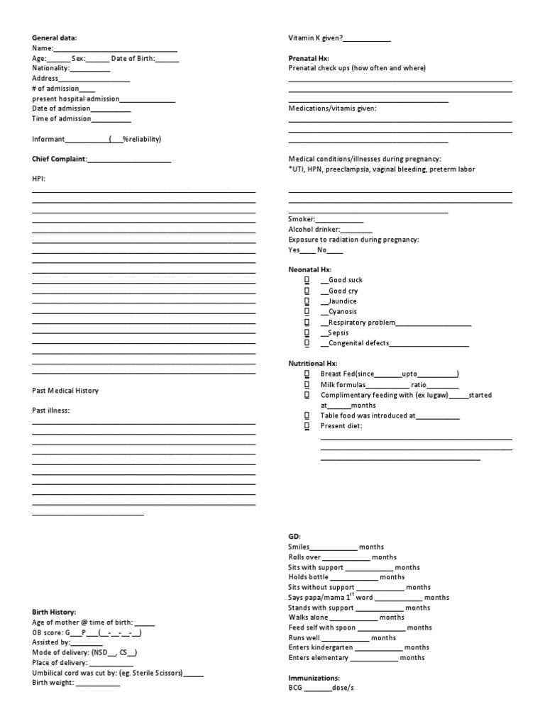 Pediatric Assessment | PDF | Human Nose | Medical Specialties