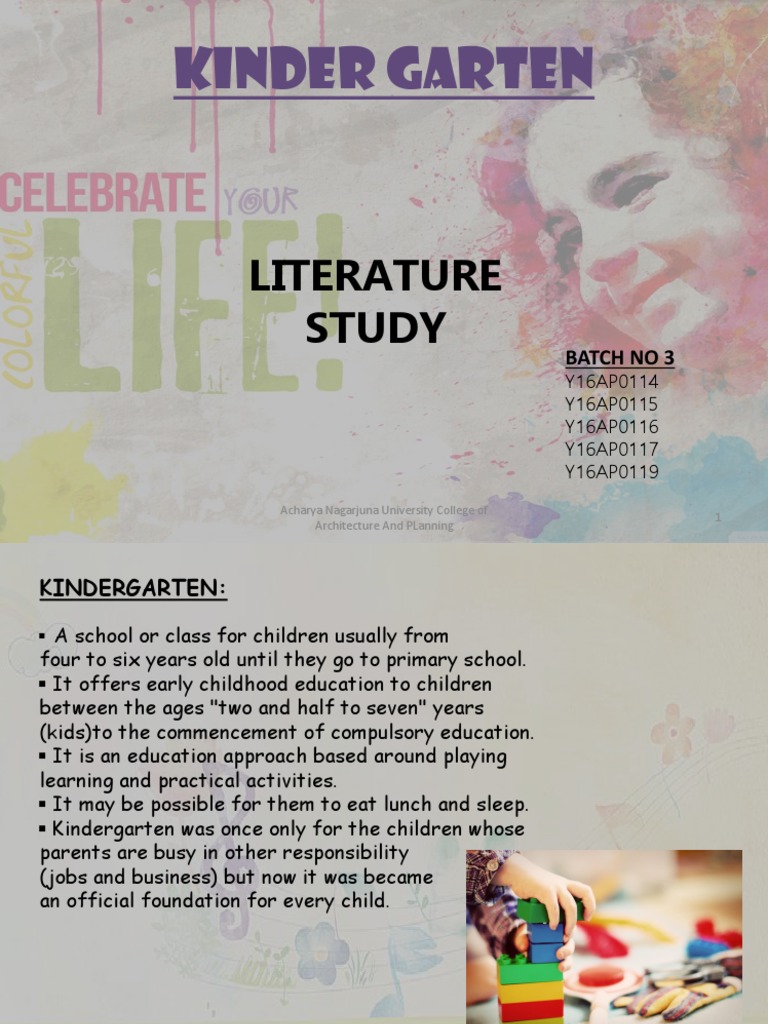 Kindergarten Literature With Case Study | PDF | Stairs | Kindergarten