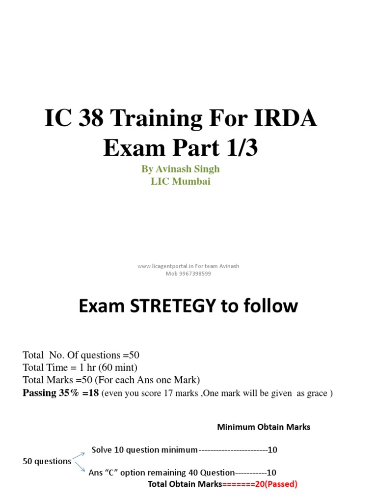 IC 38 My Notes | PDF | Insurance | Deductible