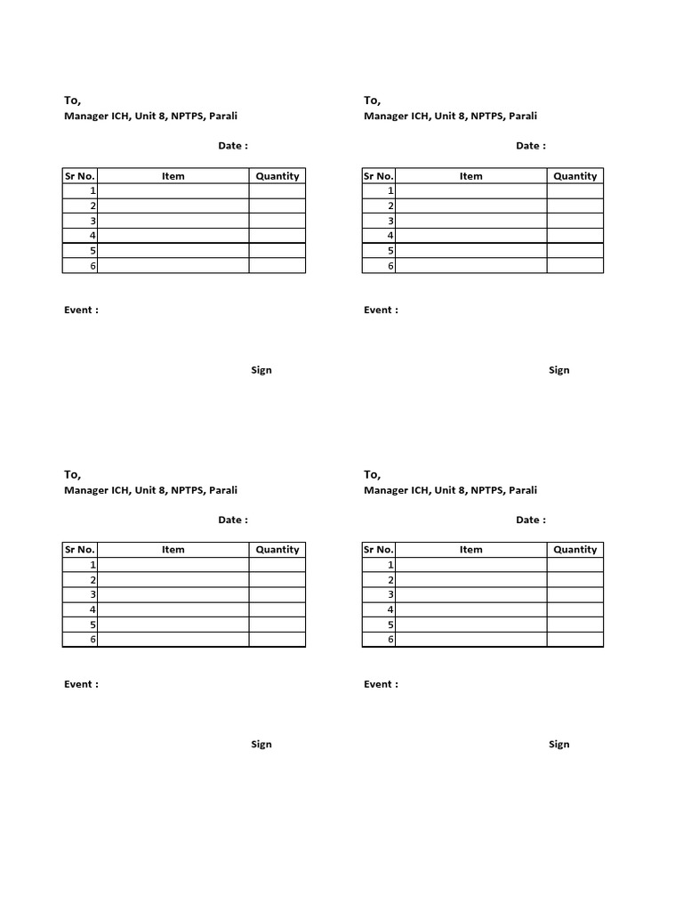 Canteen Order Slip PDF | PDF