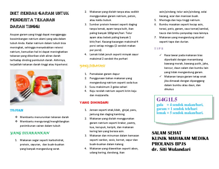 Diet Rendah Garam | PDF