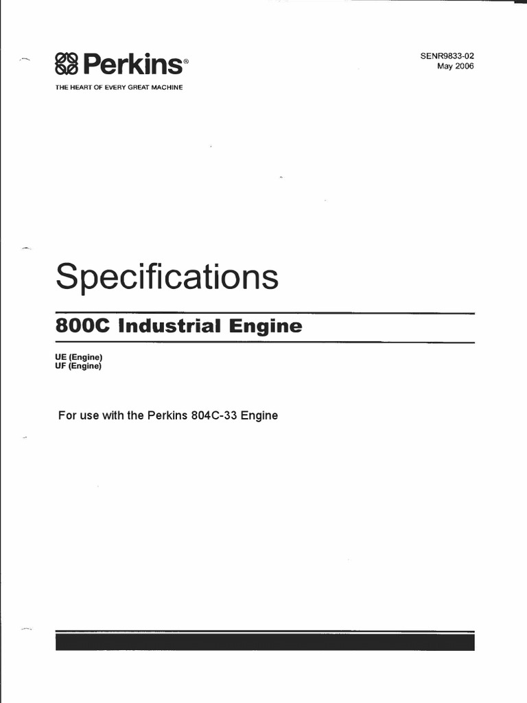 Perkins 804C-33 Manual | PDF | Internal Combustion Engine | Fuel Injection