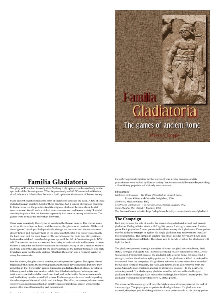 Gladiator | PDF | Gladiator | Ancient Rome