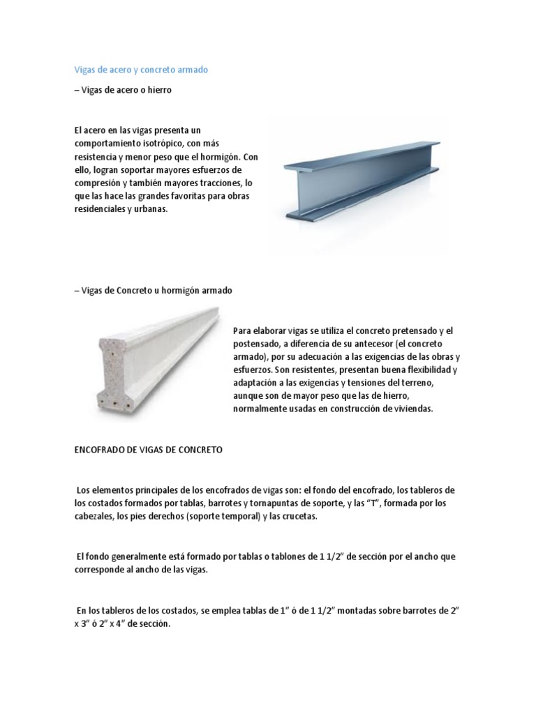 Vigas De Acero Y Concreto Armado Pdf