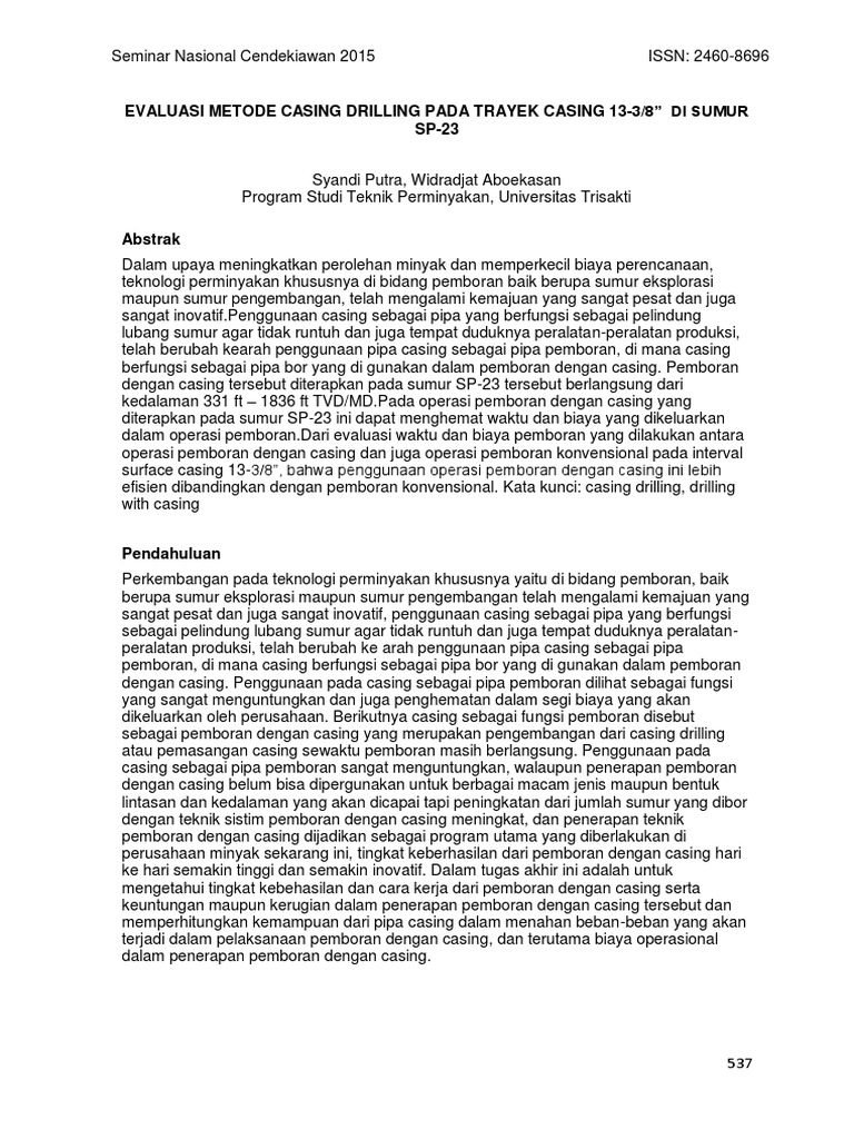 Dasar Dasar Teknik Pengeboran | PDF