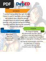 DepEd Misyon, Visyon, Core Values | PDF