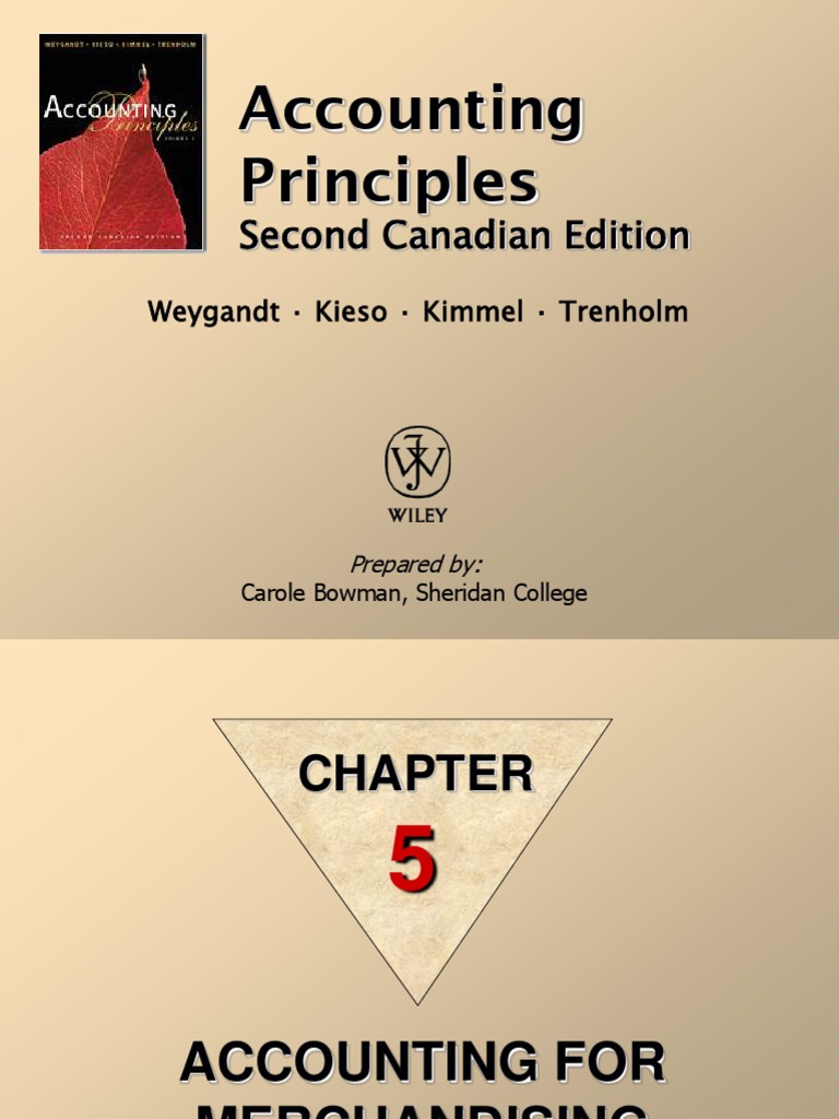 Accounting Principles: Second Canadian Edition | PDF | Debits And ...