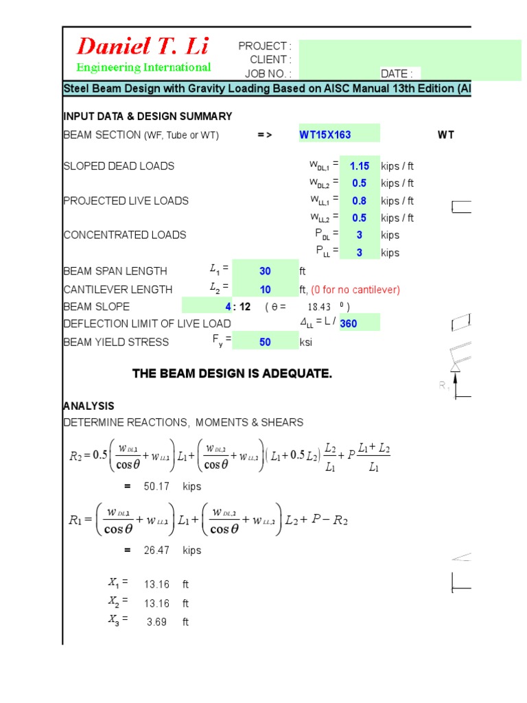 Beam Gravity | PDF | Beam (Structure) | Continuum Mechanics
