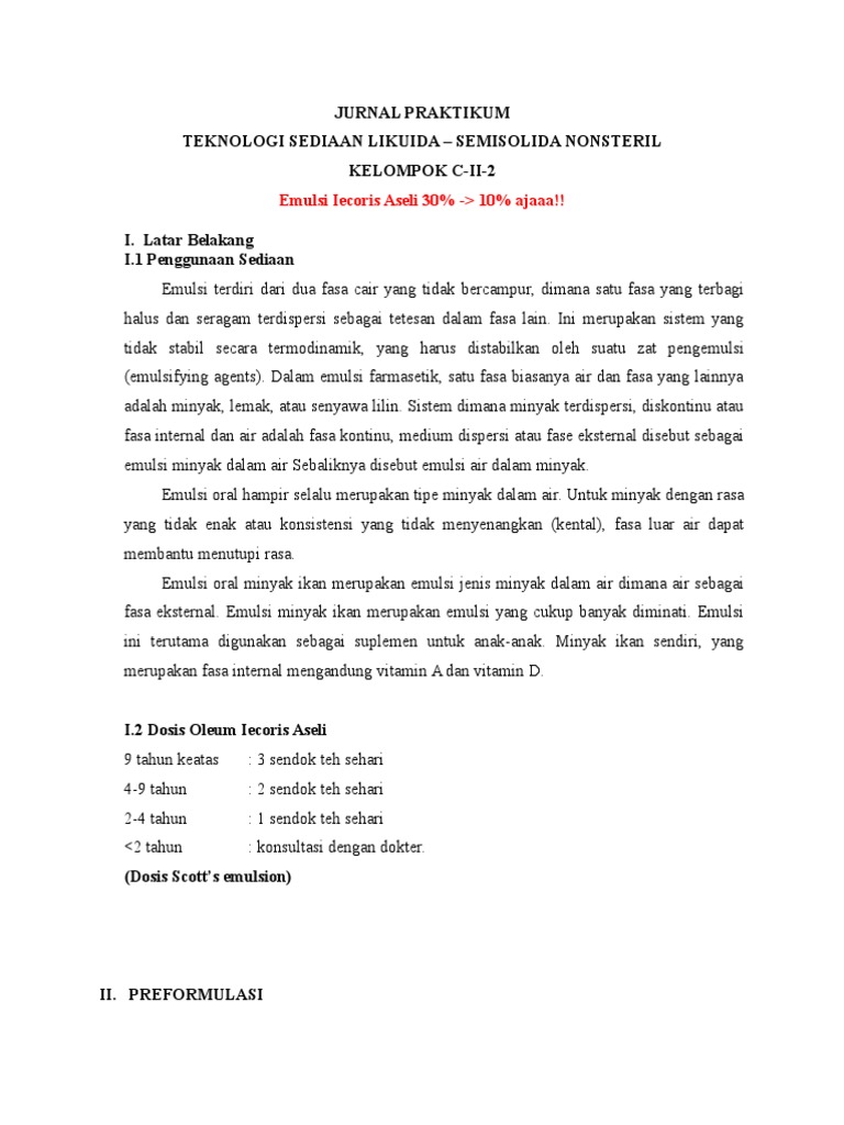 Jurnal Emulsi Minyak Ikan | PDF