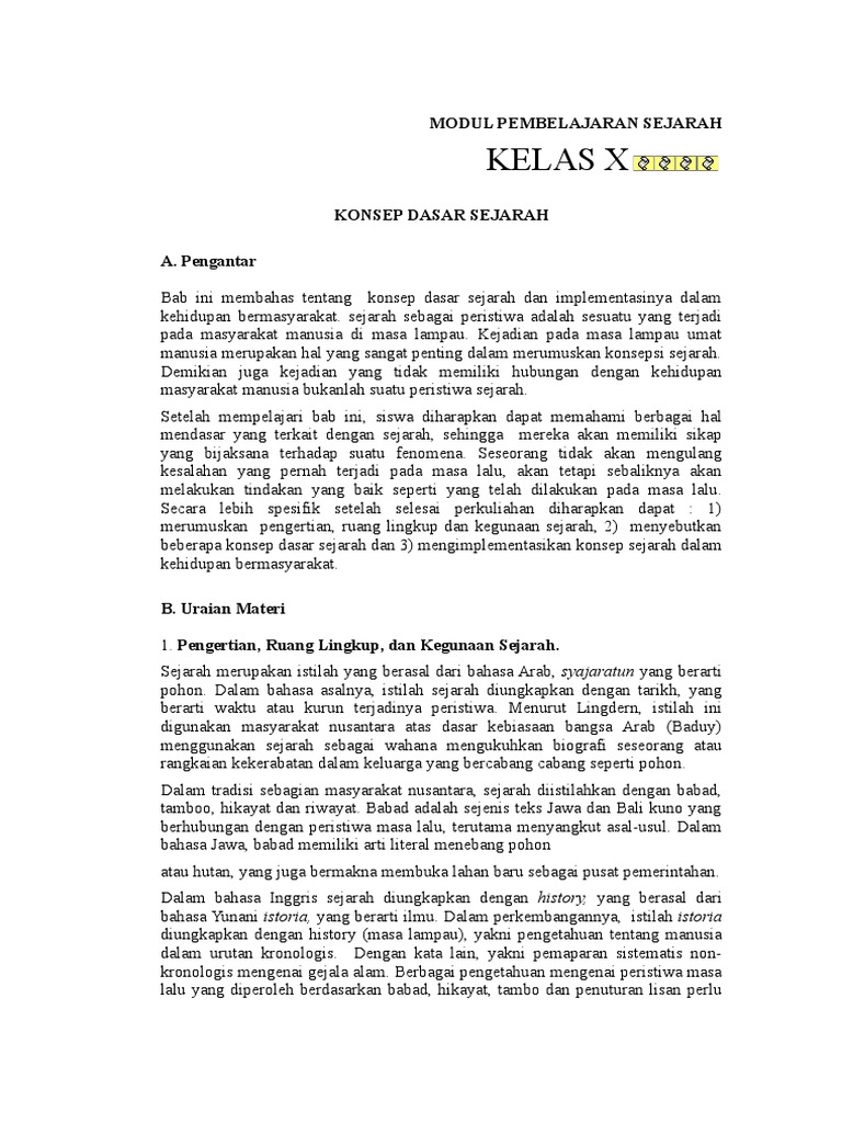 Konsep Dasar Sejarah | PDF