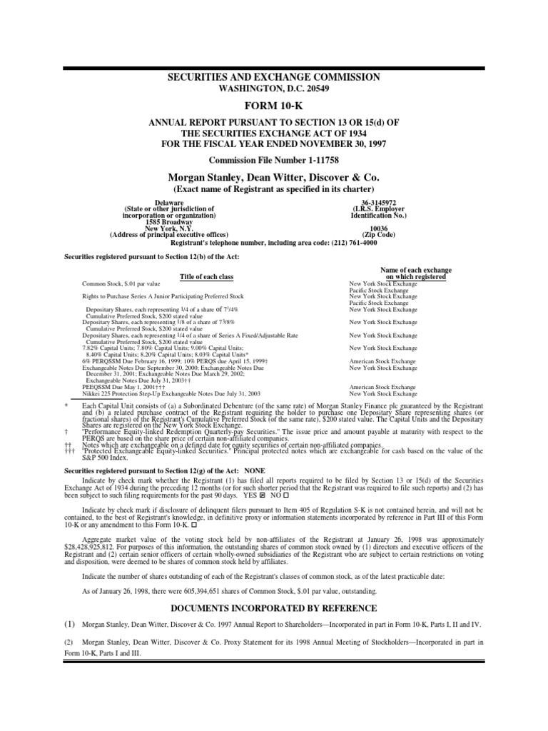 FORM 10-K: Securities and Exchange Commission | PDF | Securities ...