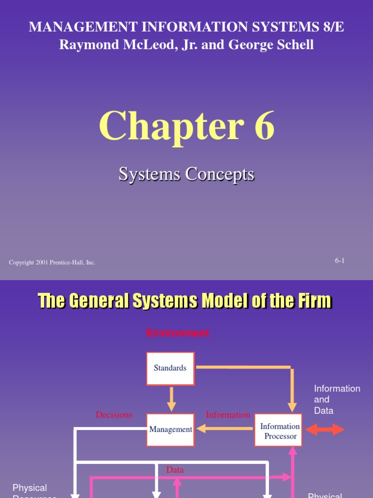 Systems Concepts: Management Information Systems 8/E Raymond Mcleod, Jr ...