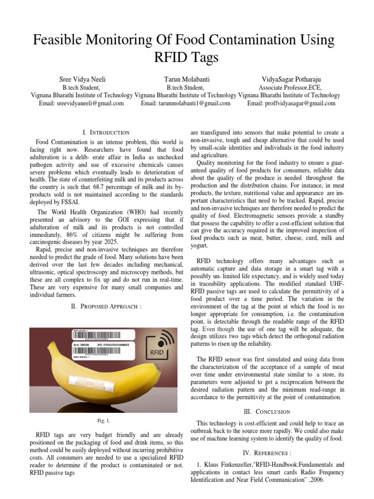 RFID | PDF | Radio Frequency Identification | Foods