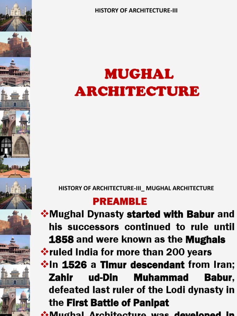 3 - Mughal Architecture | PDF | Mughal Empire | Timurid Dynasty