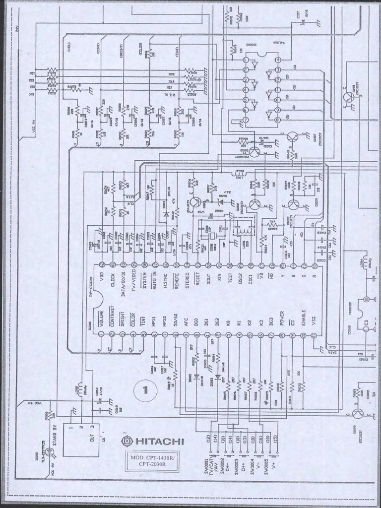 TV Hitachi CPT 1430r 2030r Chassis Cmks 81x | PDF