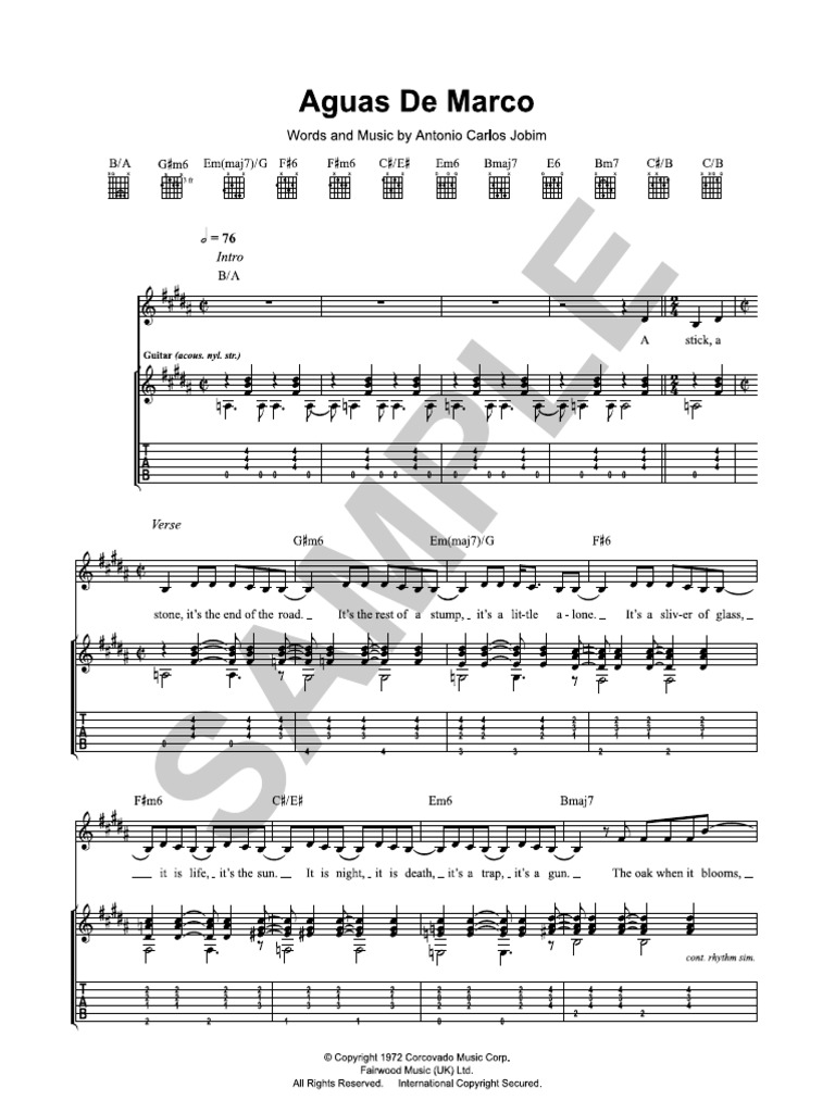 Aguas de Marco Chords | PDF