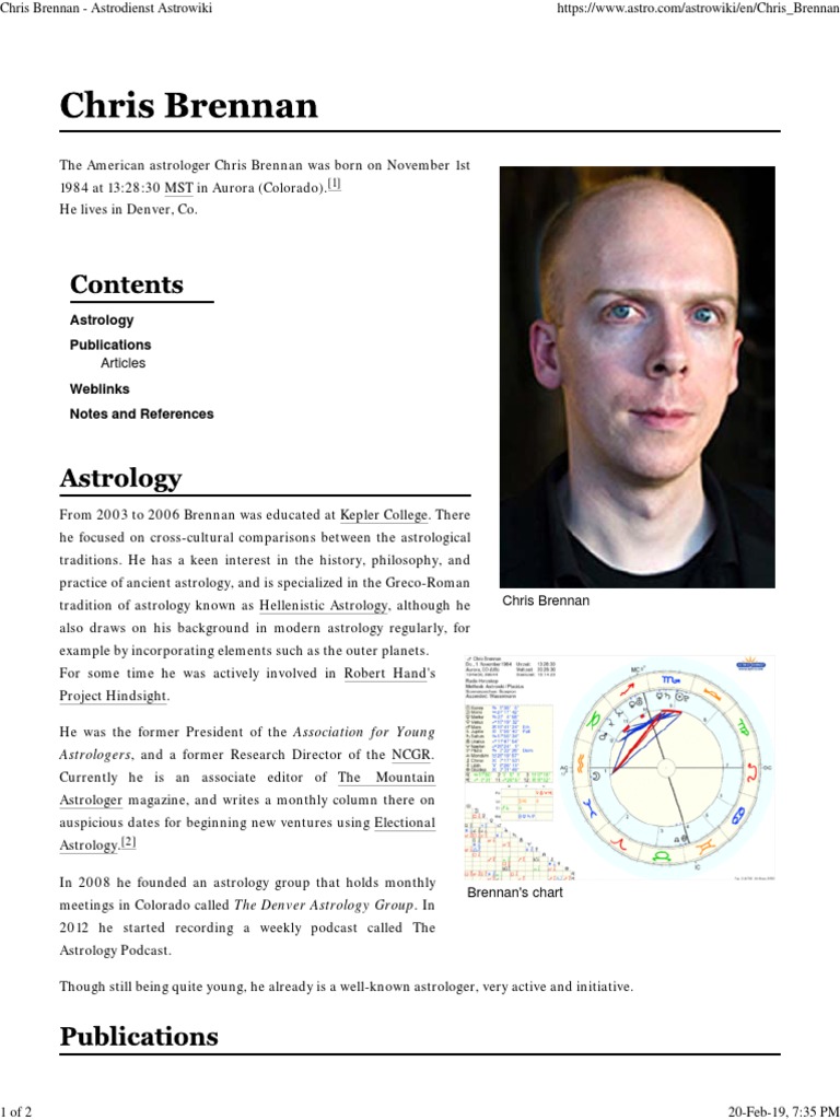 Chris Brennan: Hellenistic Astrology Expert | PDF | Astrology ...