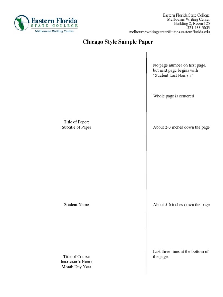 Chicago Style Sample Paper | PDF | Military Of The United States ...