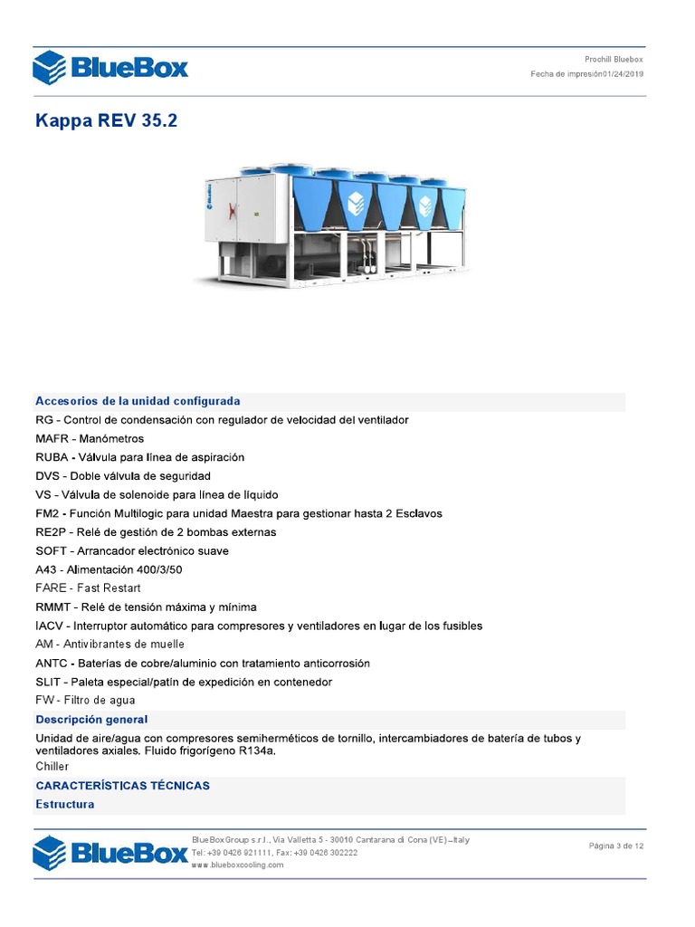 Chiller Bluebox Centurylink 100ton | PDF | Decibel | Energía y recursos