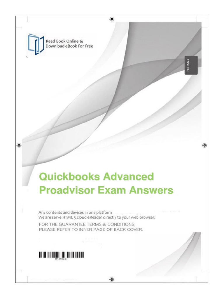 Quickbooks Advanced Proadvisor Exam Answers | PDF | Quick Books | Books