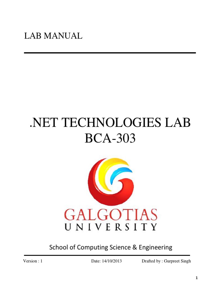 Net Lab Manual Guide Pdf Visual Basic Net C Sharp Programming