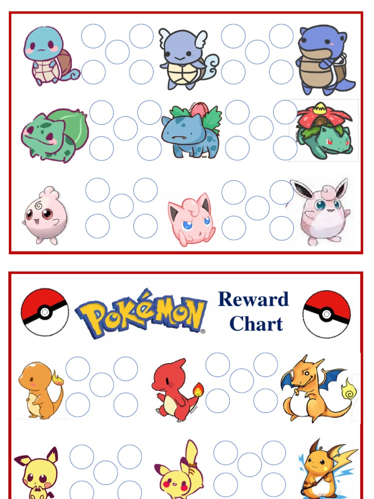 Pokemon Reward Chart | PDF