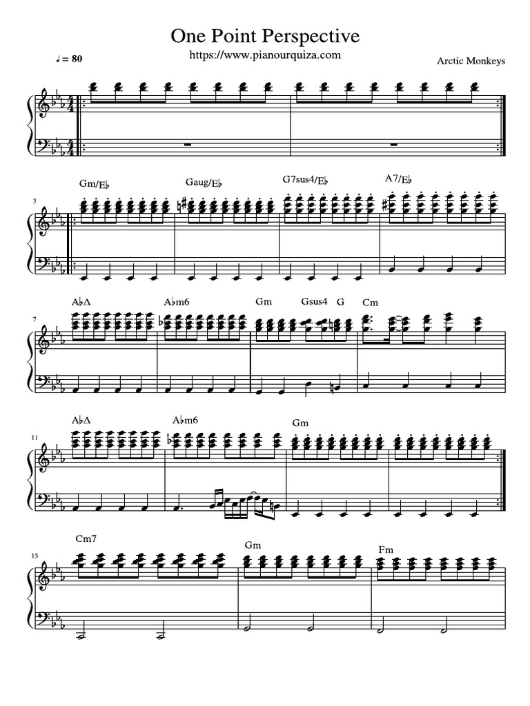 One Point Perspective - Arctic Monkeys PDF | PDF