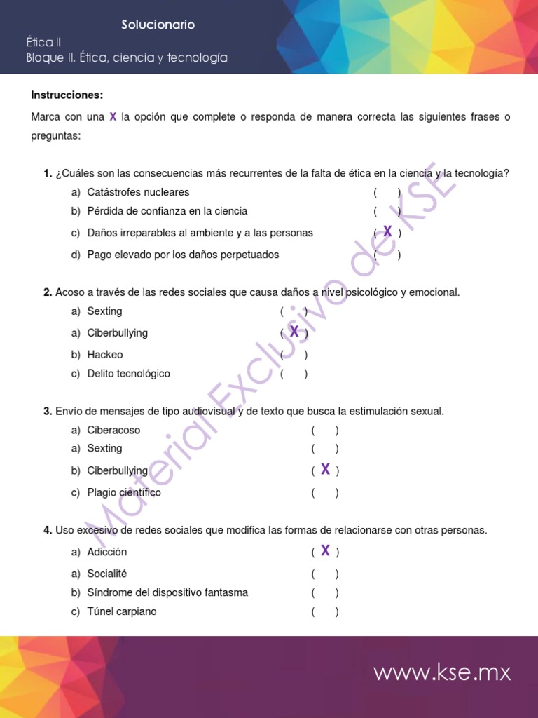 Bloque Il Ética, Ciencia y Tecnología | PDF | Acoso cibernético ...