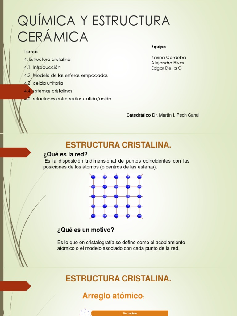 Estructuras Cristalinas | PDF | Estructura cristalina | Física de la ...