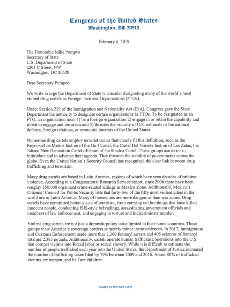 Green and Roy FTO Letter