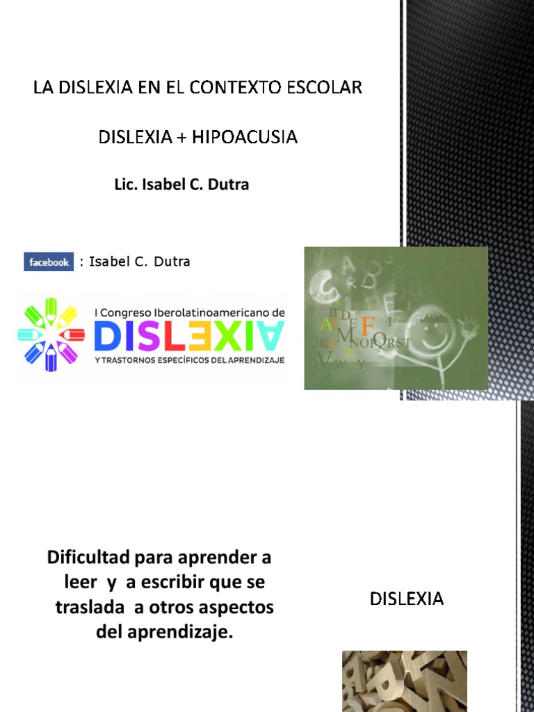 DISLEXIA E HIIPOACUIA Isabel Dutra PDF | PDF | Dislexia | Escritura