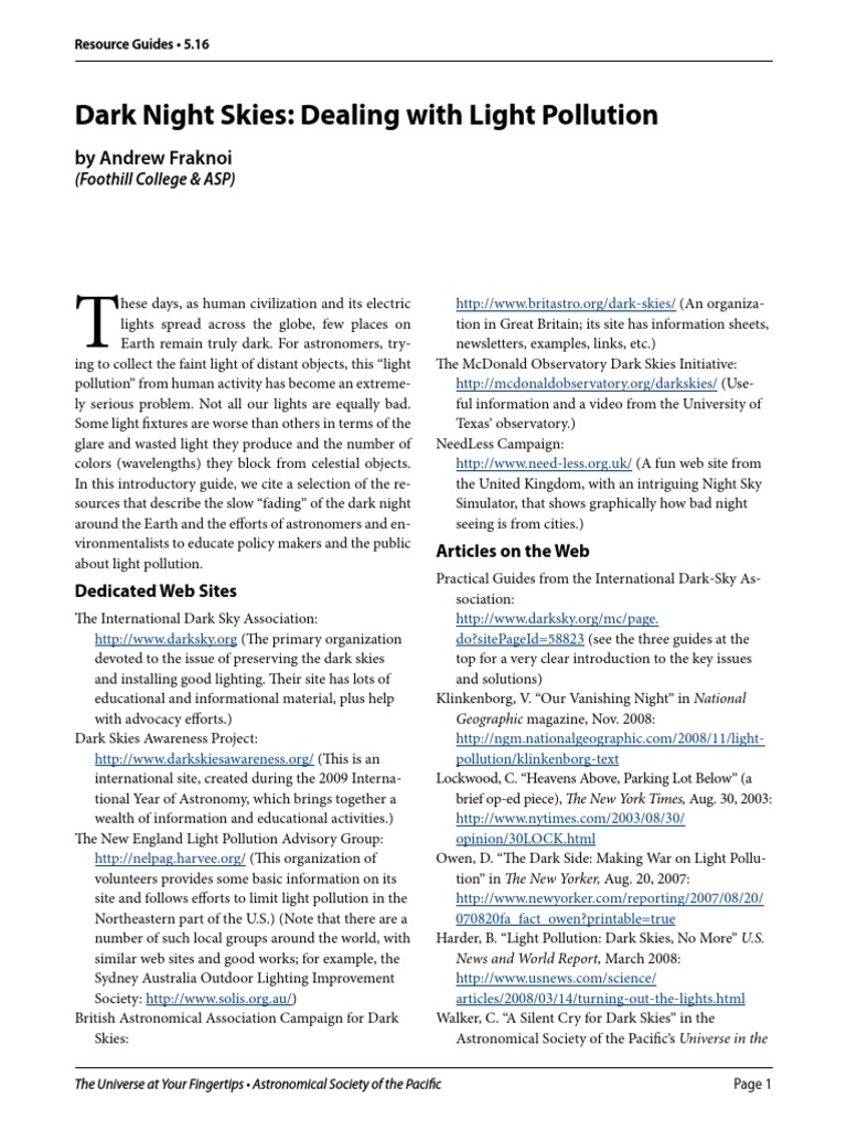 5 16 Dark Night Sky PDF | PDF | Sky | Observational Astronomy