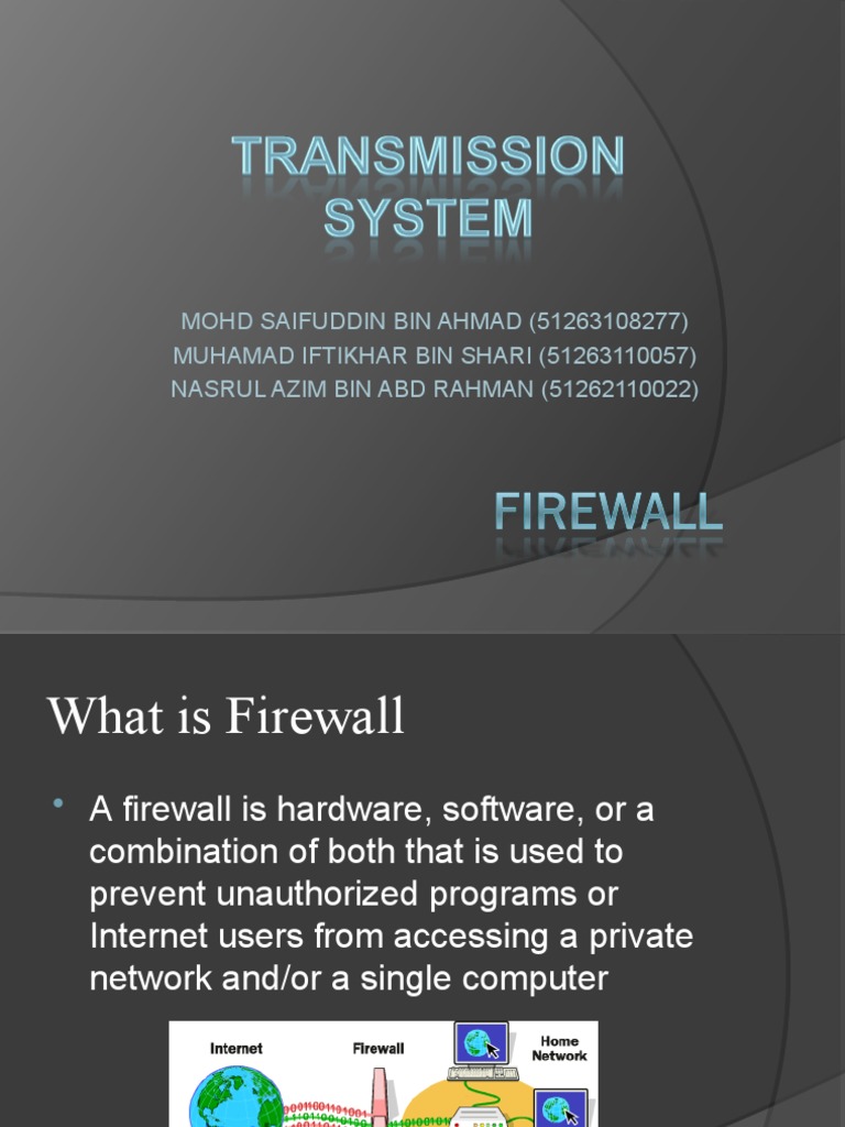 MOHD SAIFUDDIN BIN AHMAD (51263108277) Muhamad Iftikhar Bin Shari (51263110057) Nasrul Azim Bin ...