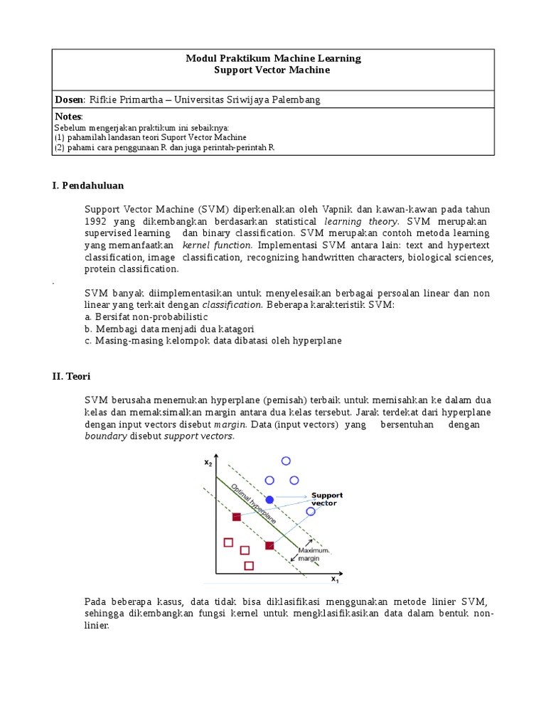 Modul Praktikum Machine Learning - SVM | PDF