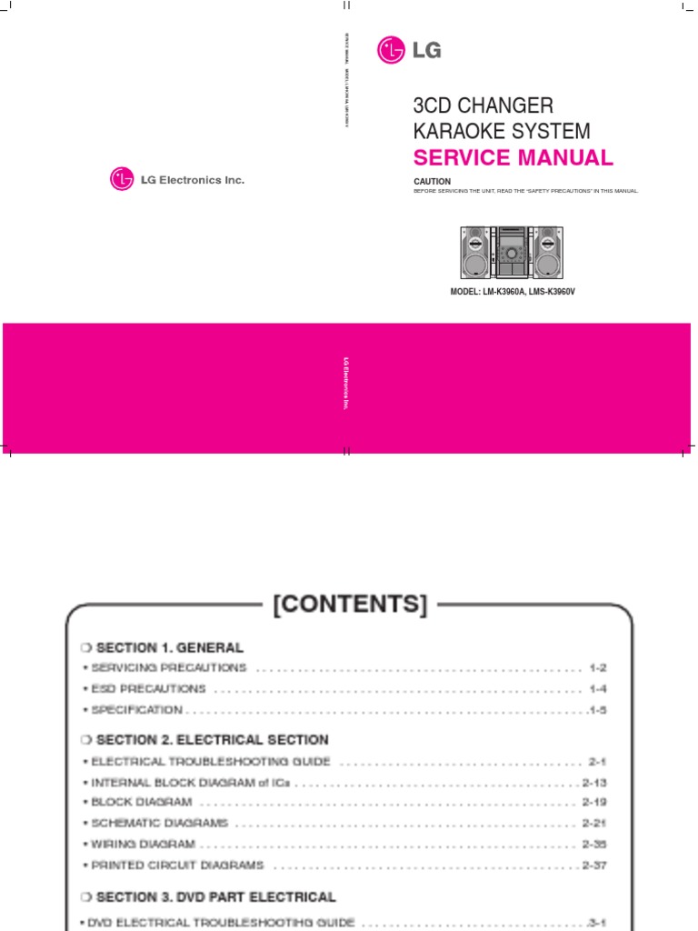 LM-K3960 Manual de Servicio PDF | PDF | Electrostatic Discharge | Electrostatics