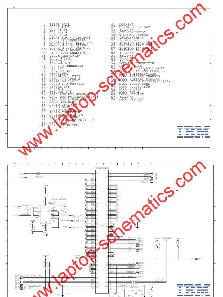 IBM Laptop Motherboard Schematic Diagram | Office Equipment | Digital ...