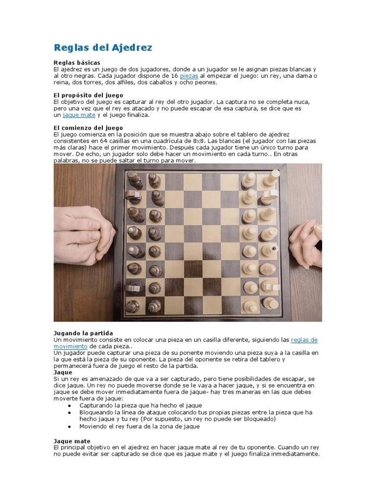 Reglas Del Ajedrez | PDF | Ajedrez | Juegos competitivos