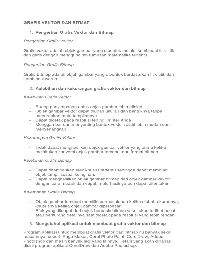 Grafis Vektor Dan Bitmap | PDF