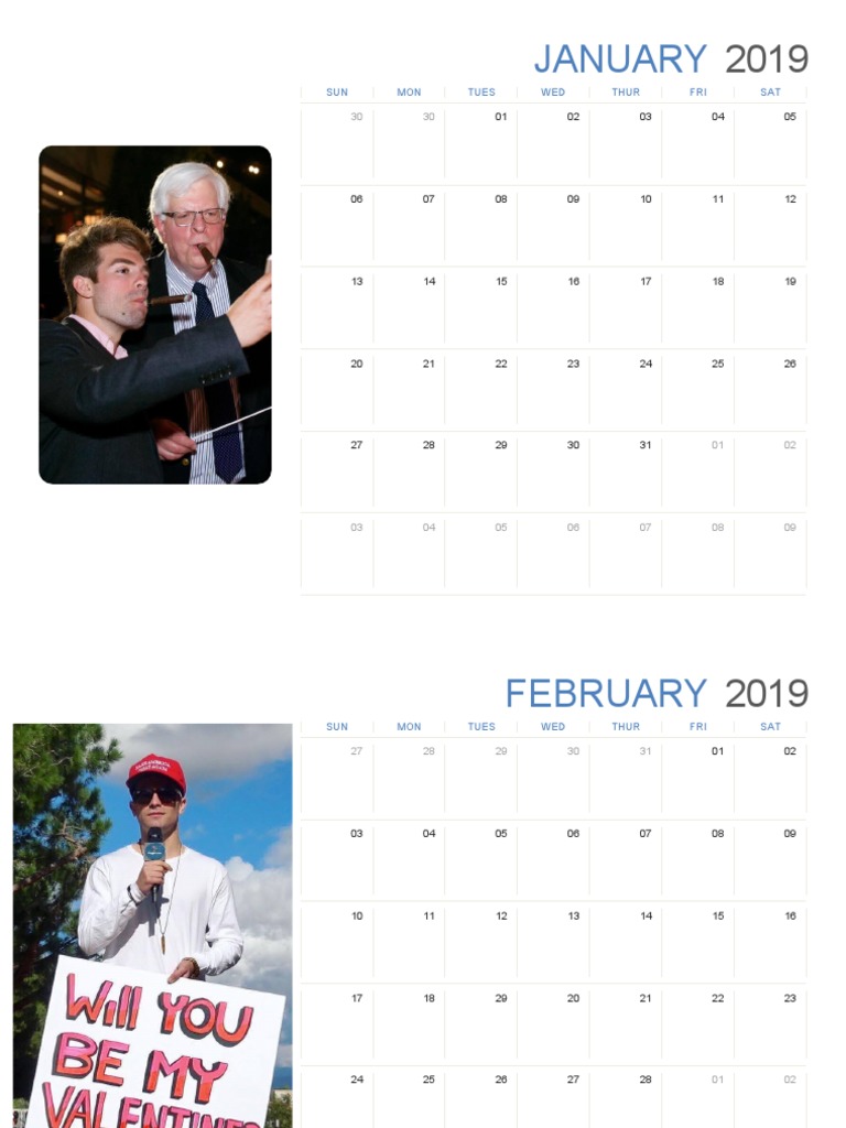 Will Witt 2019 Calendar | PDF