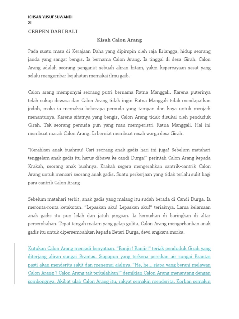 Cerpen Dari Bali Pdf